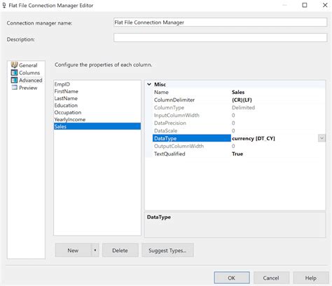 Ssis Flat File Connection Manager