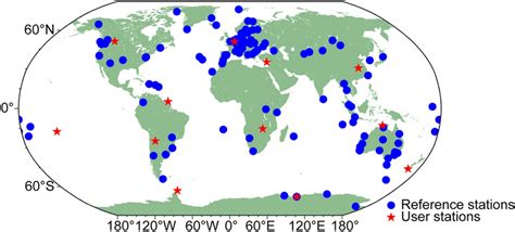 Distribution Of Igs Stations Used For The Glonass Ifcb Estimation Blue