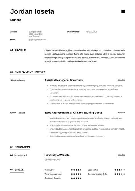 Example Cv Standout Cv Online Cv Builder Create A Cv In Minutes