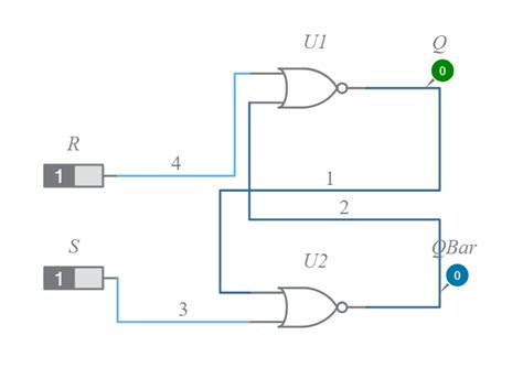 circuit diagram of sr flip flop