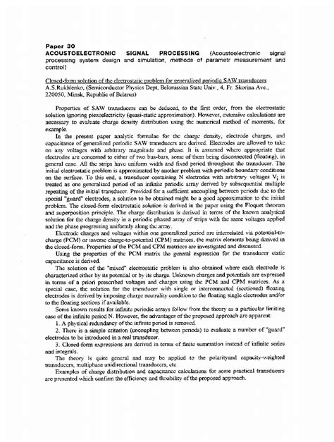 Closed Form Solution Of The Electrostatic Problem For Generalized Periodic Saw Transducers