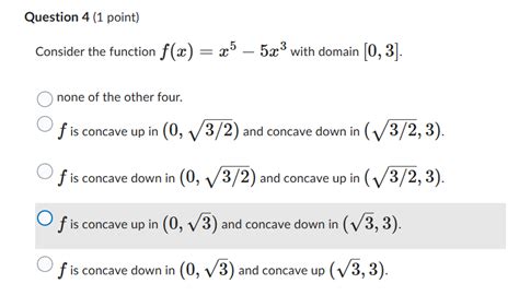 solved consider the function f x x5−5x3 with domain [0 3]