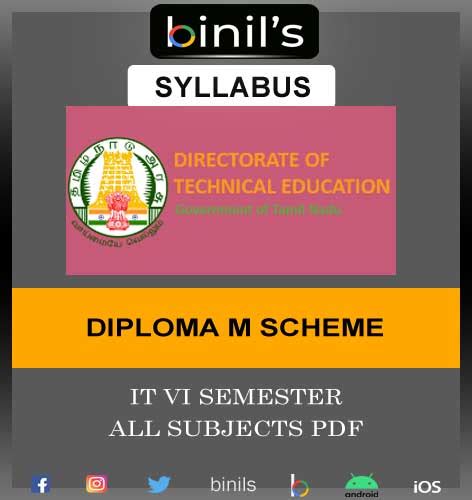Diploma Information Technology Syllabus 6th Sem M Scheme Download