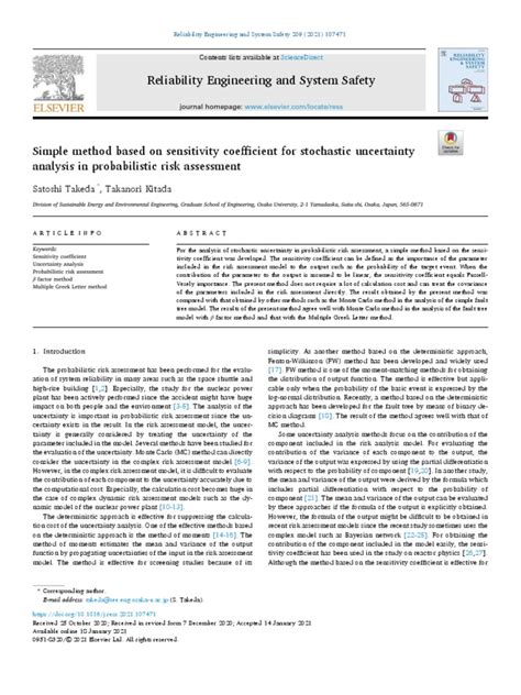 Simple Methof Based On Sensitivity Coefficient For Stochastic