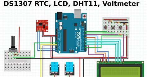 Infotronikblog Arduino Reloj On Board Con RTC I C LCD X Y DHT