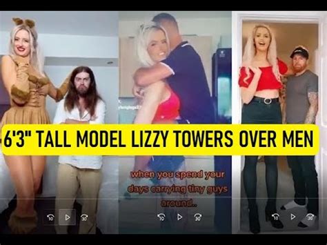 Tall Model Lizzy Enjoys Towering Over Men Youtube