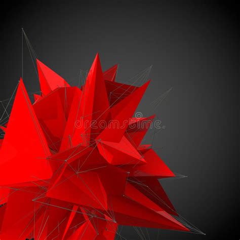 Vector Irregular Polygonal Background Triangle Low Poly Pattern Strawberry Red And Pastel