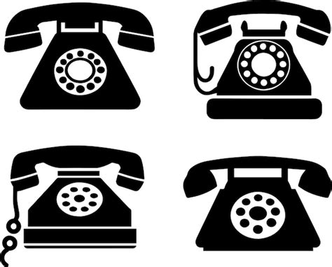Premium Vector Old Analog Phone Icon Vector