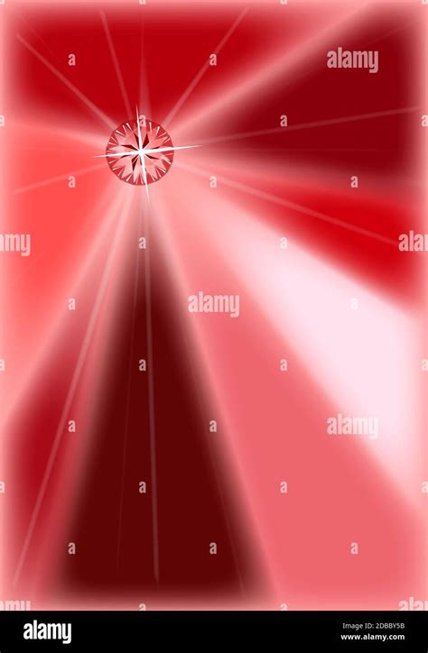 A Bright Ruby Reflecting A Range Of Red Rays Of Light Stock Photo Alamy