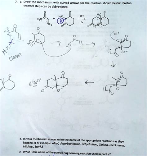 SOLVED: Draw the mechanism with curved arrows for the reaction shown below. Proton transfer ...