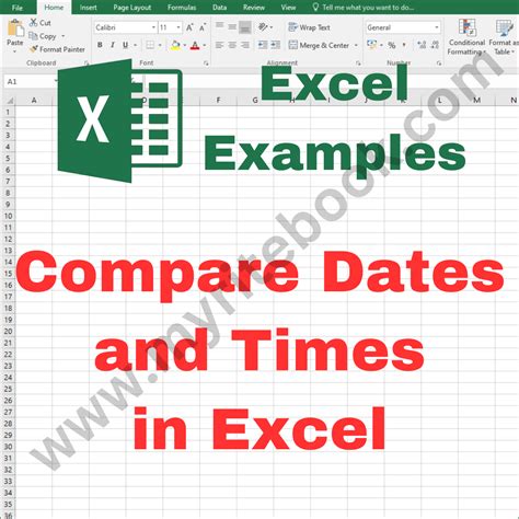 Excel Example Compare Dates And Times In Excel Vba Myritebook