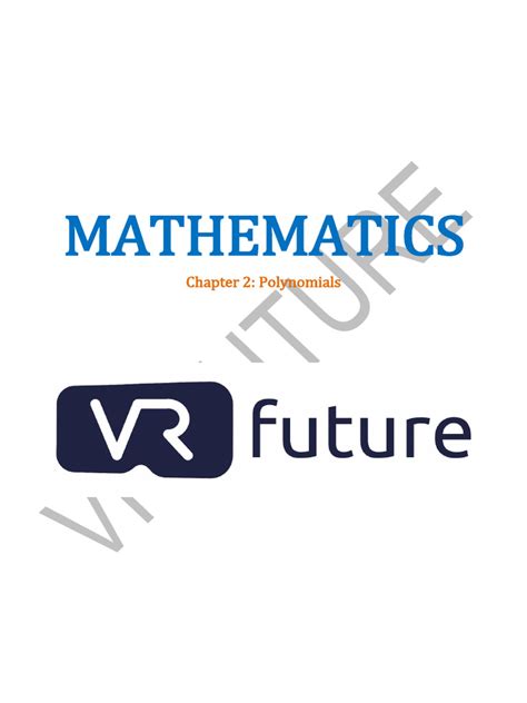 Chapter Polynomials Pdf Factorization Polynomial