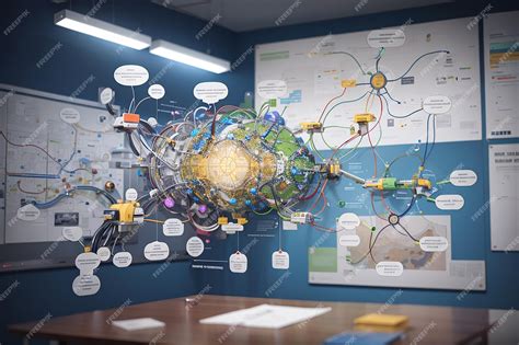premium ai image futuristic classroom mind maps visualizing complex concepts