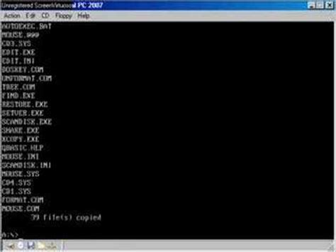 Installing MS DOS From A Boot Disk In Virtual PC YouTube