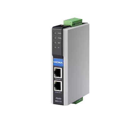 Moxa MGate MB3170 1 Port RS 232 422 485 Advanced Modbus TCP To Serial Communication Gateway