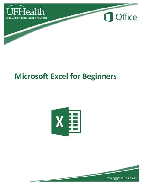 Excel 2016 Beginners Microsoft Excel For Beginners Training Health Ufl Vocabulary Microsoft