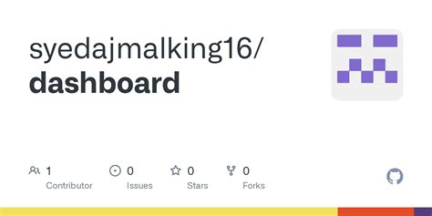 GitHub Syedajmalking Dashboard