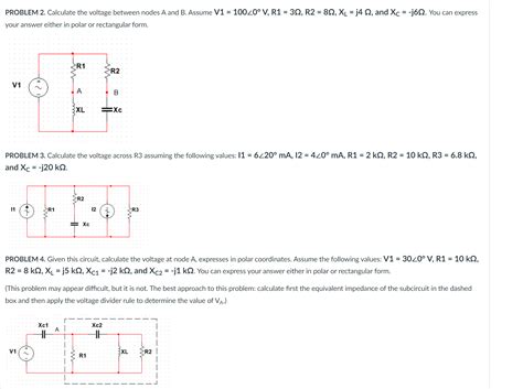 Solved PROBLEM Calculate The Voltage Between Nodes A And Chegg