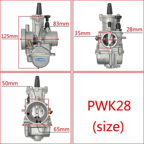 Carburetor Keihin PWKアップグレードキット-28-42mm炭水化物サイズ 完全なキャブレターw スロットル Keihin PWK Upgrade Kit 28-42mm ...
