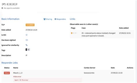[bug] wazuh responder not working · issue 844 · thehive project cortex analyzers · github