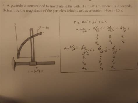 Solved A Particle Is Constrained To Travel Along The Chegg