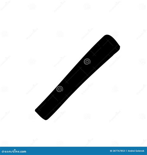 Symbol Forward Slash Bold Font In Doodle Hand Drawn Style Isolated On