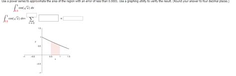 Solved Use A Power Series To Approximate The Area Of The Chegg Com