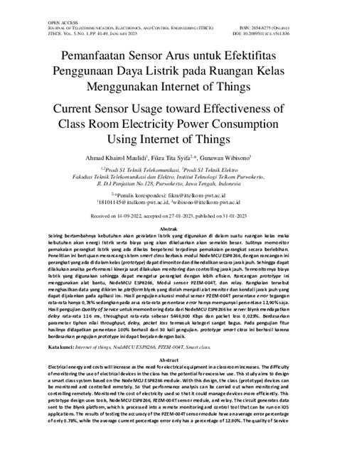 Pdf Pemanfaatan Sensor Arus Untuk Efektifitas Penggunaan Daya Listrik Pdf Pemanfaatan Sensor Arus Untuk Efektifitas Penggunaan Daya Listrik