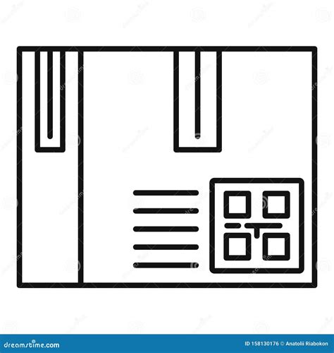 Parcel Qr Code Icon Outline Style Stock Vector Illustration Of Parcel Frame 158130176
