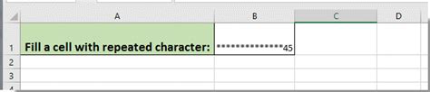 How To Repeat A Character N Times In A Cell In Excel