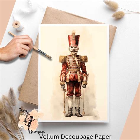 Nutcracker 2 Vellum Decoupage Paper Us Letter Size Shipped To You Etsy