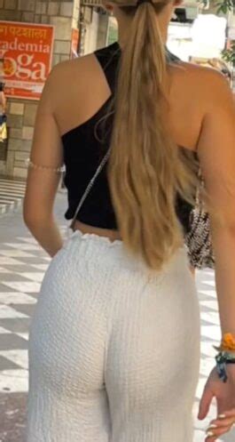 See Thru Pants Revealing Black Thong Sexy Candid Girls