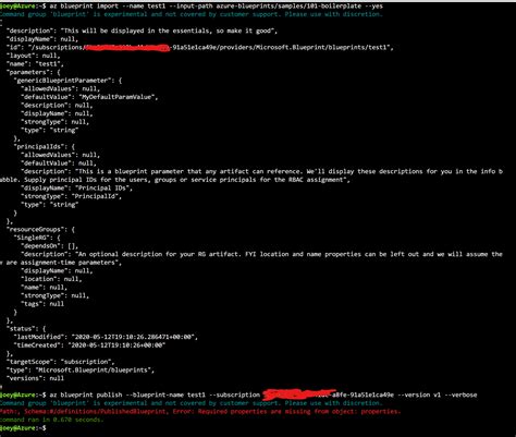 az cli failing · issue 35 · azure azure blueprints · github