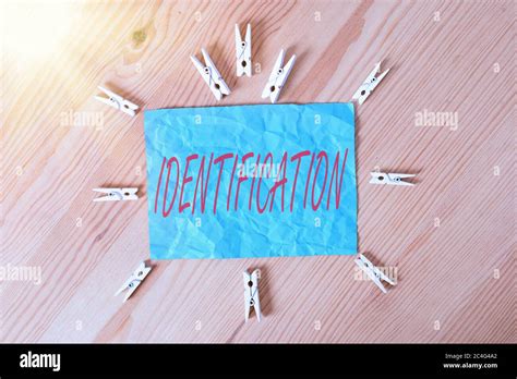 Word Writing Text Identification Business Photo Showcasing An Action Or Procedure To Identify