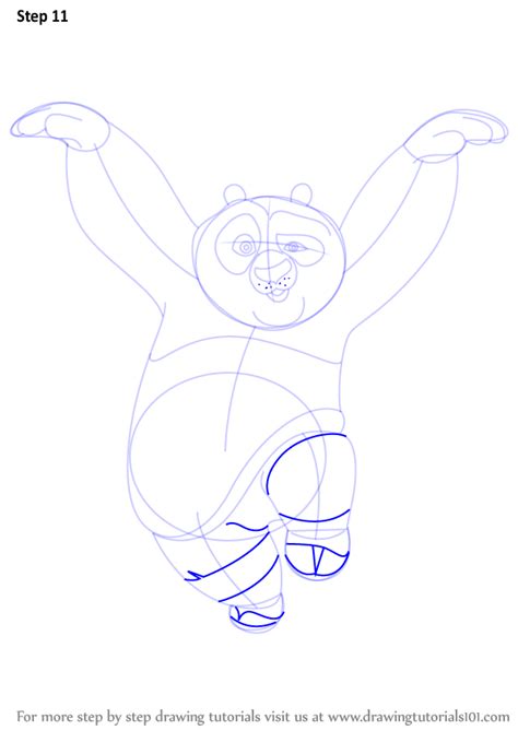 How To Draw Po Giant Panda From Kung Fu Panda Kung Fu Panda Step By Step DrawingTutorials Com