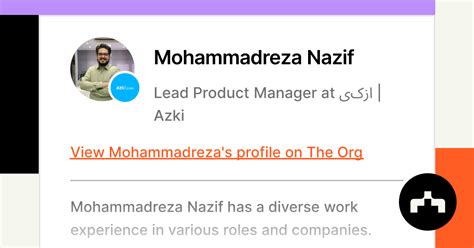 Mohammadreza Nazif Lead Product Manager At ازکی Azki The Org