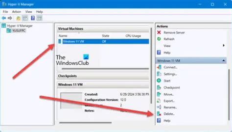 how to rename upgrade or delete hyper v virtual machine