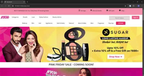 Vismaya Vp On Linkedin I Am Happy To Share That My Static Clone Nykaa Website Using Htmlcss And