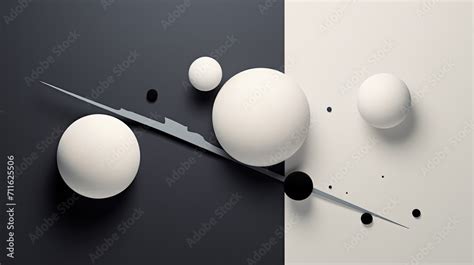 Collision Of Abstract Objects In Space Abstract Scene Of Various Colliding Objects A Dynamic