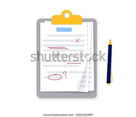 Grammar Editing Concept Document Errors Corrections Stock Vector Royalty Free 2264126409