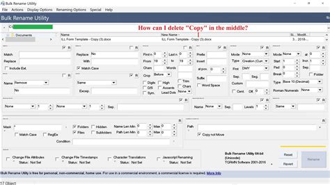 in bulk rename utility how can i delete text in middle super user
