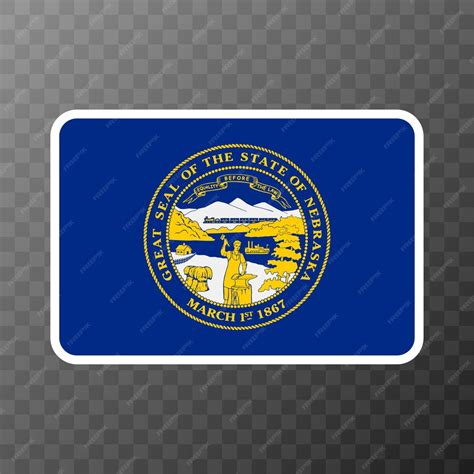 Premium Vector Nebraska State Flag Vector Illustration