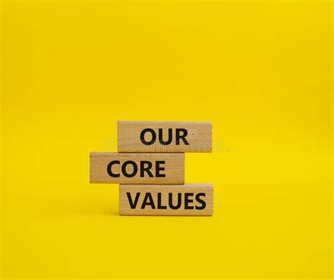 Our Core Values Symbol Concept Words Our Core Values On Wooden Blocks