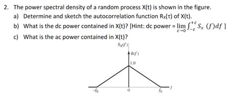 solved 2 the power spectral density of a random process