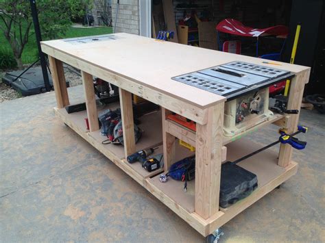 Building Your Own Workbench Garage werkbank Werkbank Werkbank ideeën