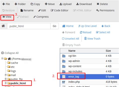view error logs of website using cpanel mymusing