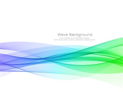 현대 화려한 웨이브 장식 배경 벡터 프리미엄 벡터