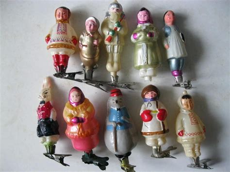 Елочные игрушки СССР - персонажи, 10 шт | Рождественские узоры, Ёлочные ...