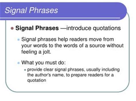 PPT Signal Phrases PowerPoint Presentation Free Download ID 5553189