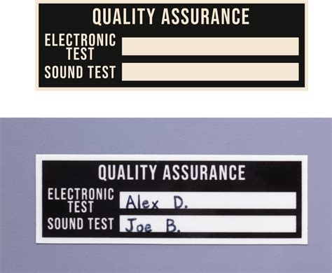 Label Quality Assurance Vintage Style Sticker Ce Distribution